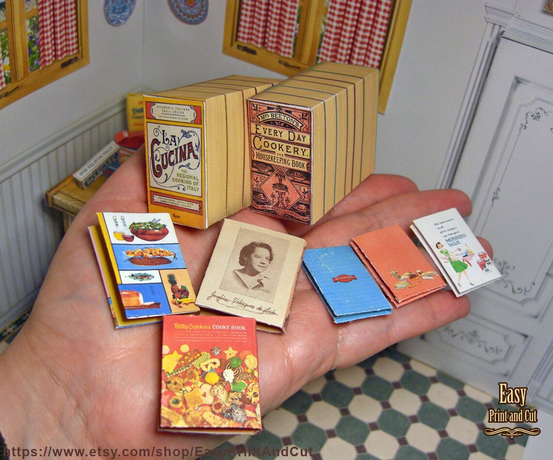 1:6 Printable Miniature Cookbooks Covers Big Collections in - Etsy