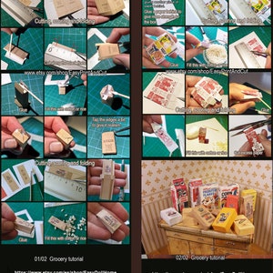 1:6 Printable Miniature Vintage Grocery Set With Cereals, Flour, Sugar ...