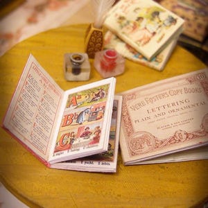 2 Miniature Books , 1:12 Scale, Victorian ABC Book for Kids and ...