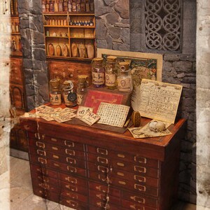 18 Miniature Alchemy Labels, 1:12 Scale, With 32 Sealing Wax, Real ...