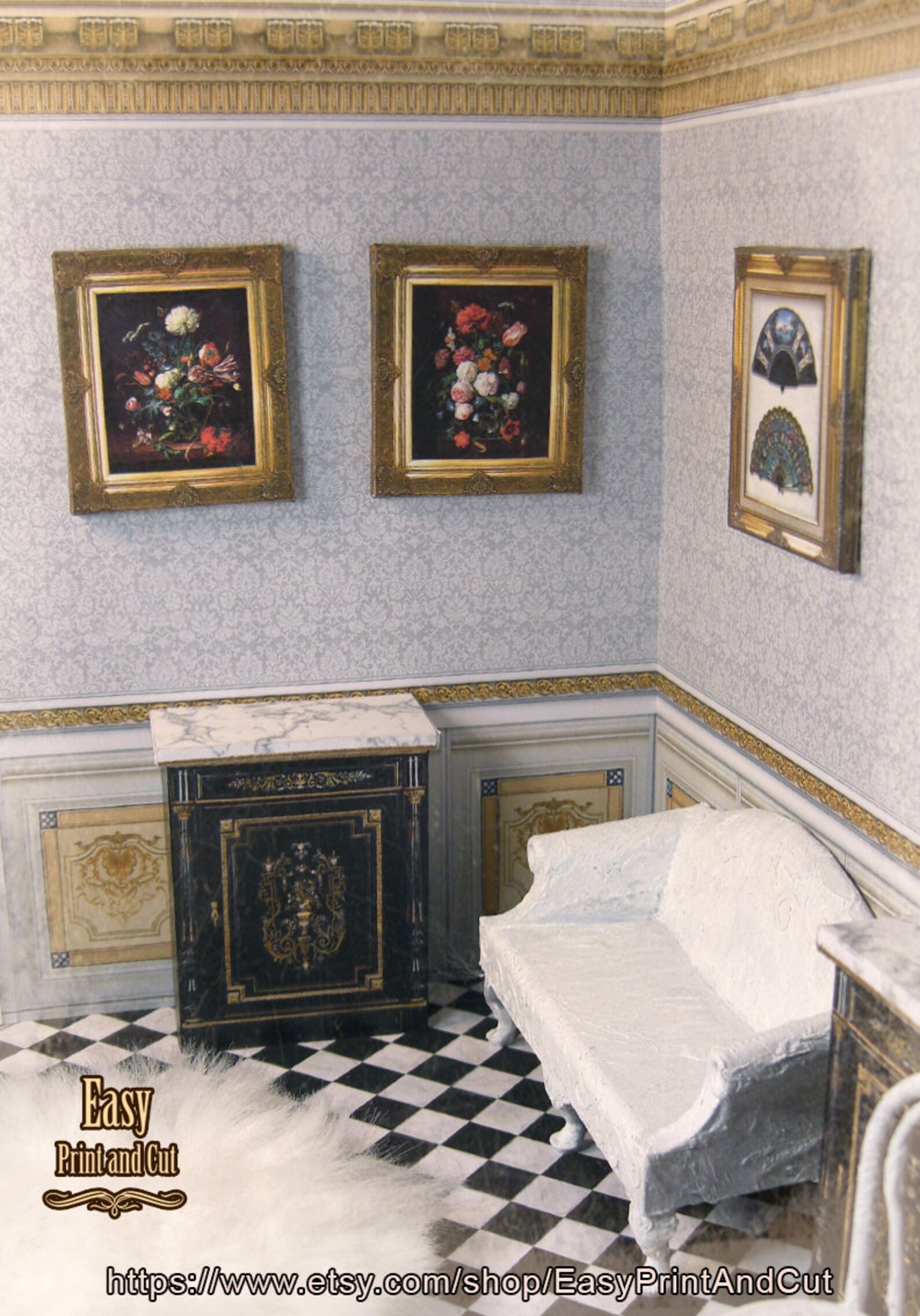 1:12 Printable Miniature Reproduction of Two Napoleons Cabinets ...