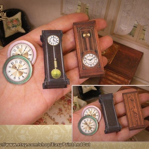 Antique Clocks, 1:12 Scale , Authentic Reproductions, Miniature ...