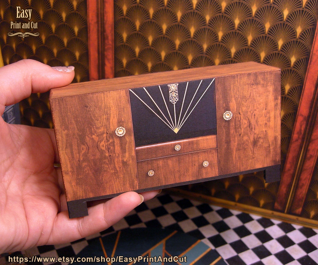Miniature Reproduction of an Art Deco 20s Sideboard for 1/12 Scale, DIY ...