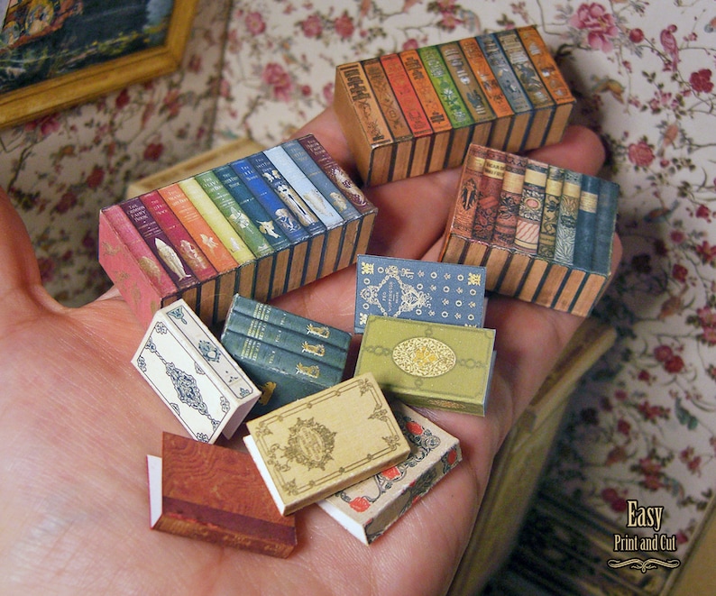 DIY Miniatures Books Covers. Big Books Collections Old - Etsy