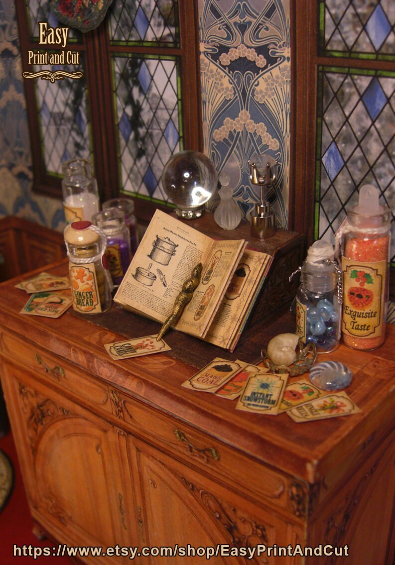 12 Miniature Labels of Christmas Winter Magic Potions 32 - Etsy