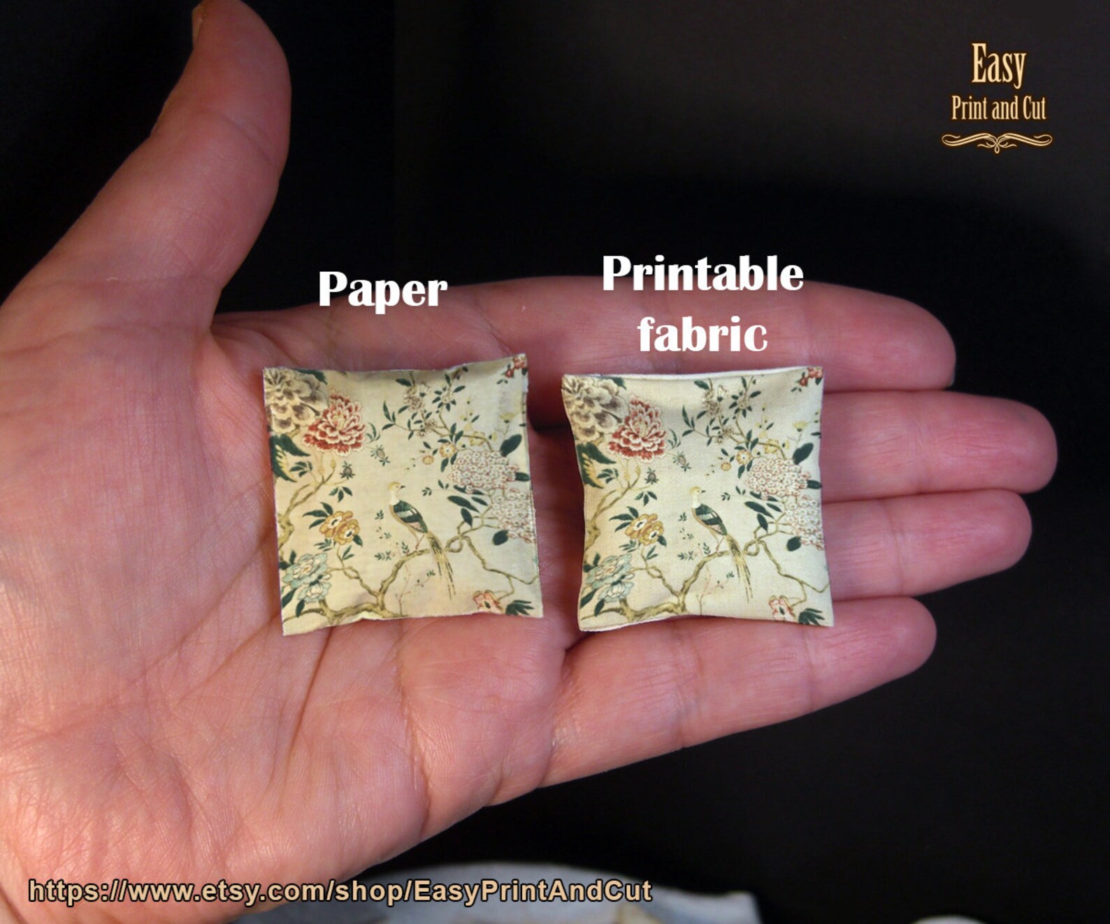 1:12 Printable Miniature Pillows Set. Forest and Birds - Etsy