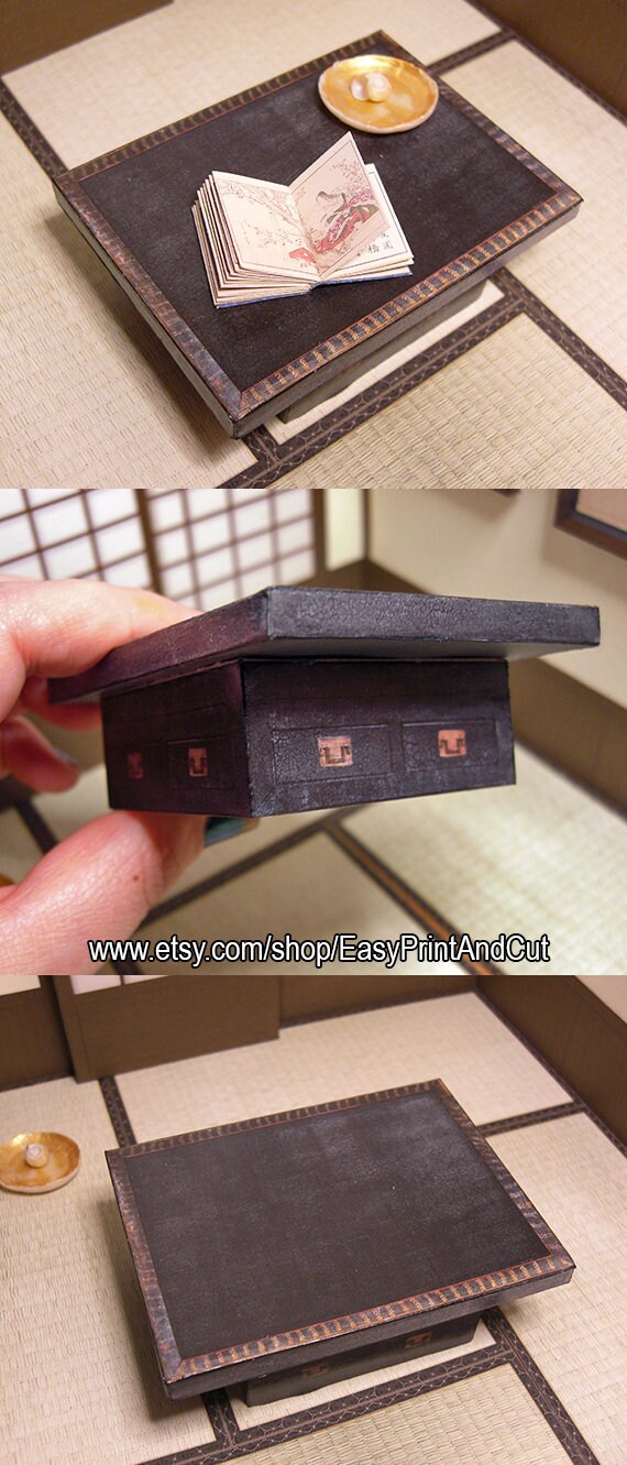 Miniature Antique Japanese Coffee Table .printable. DIGITAL DOWNLOAD ...