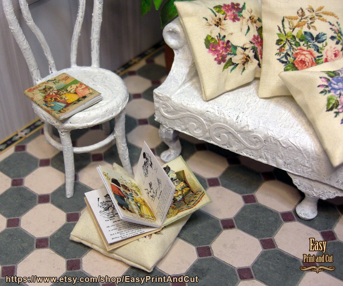 2 Books 1:12 Miniature Three Little Kittens Vol 1 & 2 - Etsy
