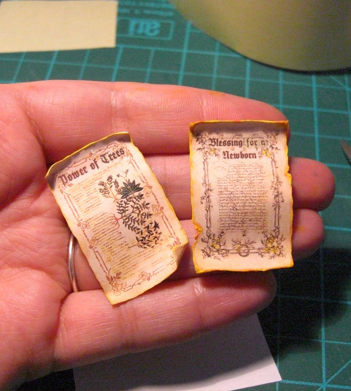 Miniature Magic Scrolls: Power of Trees & Newborn Blessing (digital ...