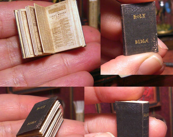 Vintage Micro Mini BIBLE Set 3 King James I and II and Psalms in ...