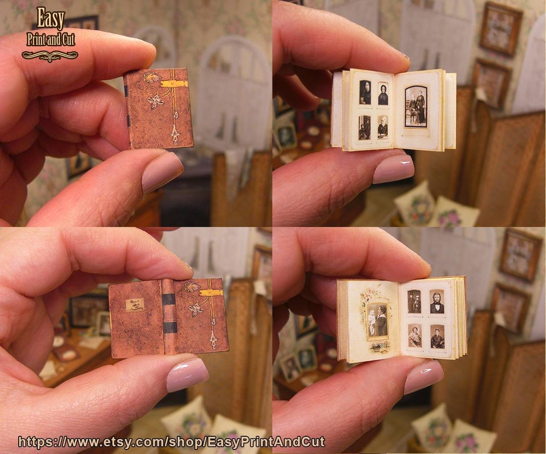 Miniature Victorian Photo Album, PRINTABLE Digital Download, for 1:12 ...