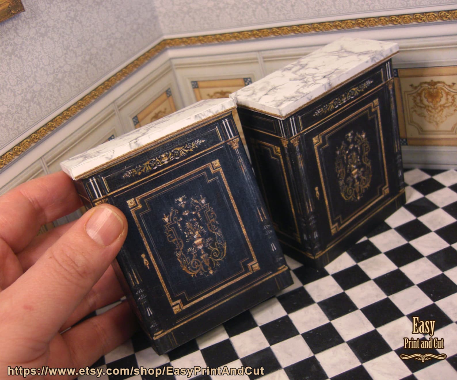 1:12 Printable Miniature Reproduction of Two Napoleons Cabinets ...