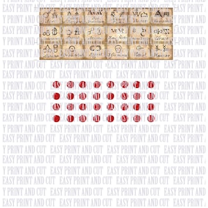 18 Miniature Alchemy Labels, 1:12 Scale, With 32 Sealing Wax, Real ...