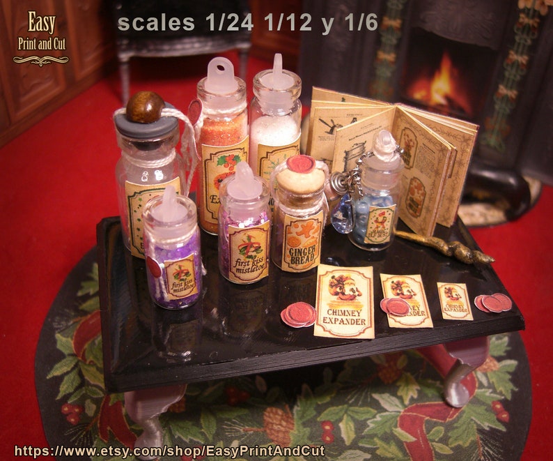 12 Miniature Labels of Christmas Winter Magic Potions 32 - Etsy