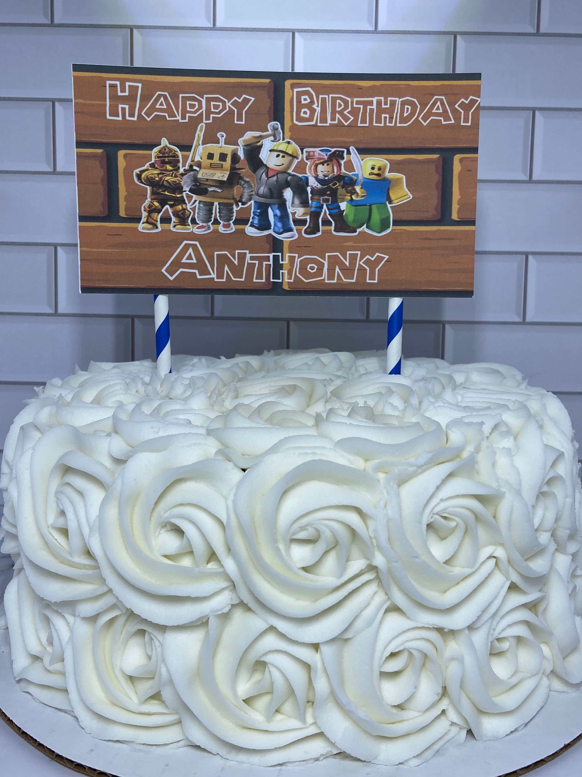 Custom Roblox Cake Topper - Etsy