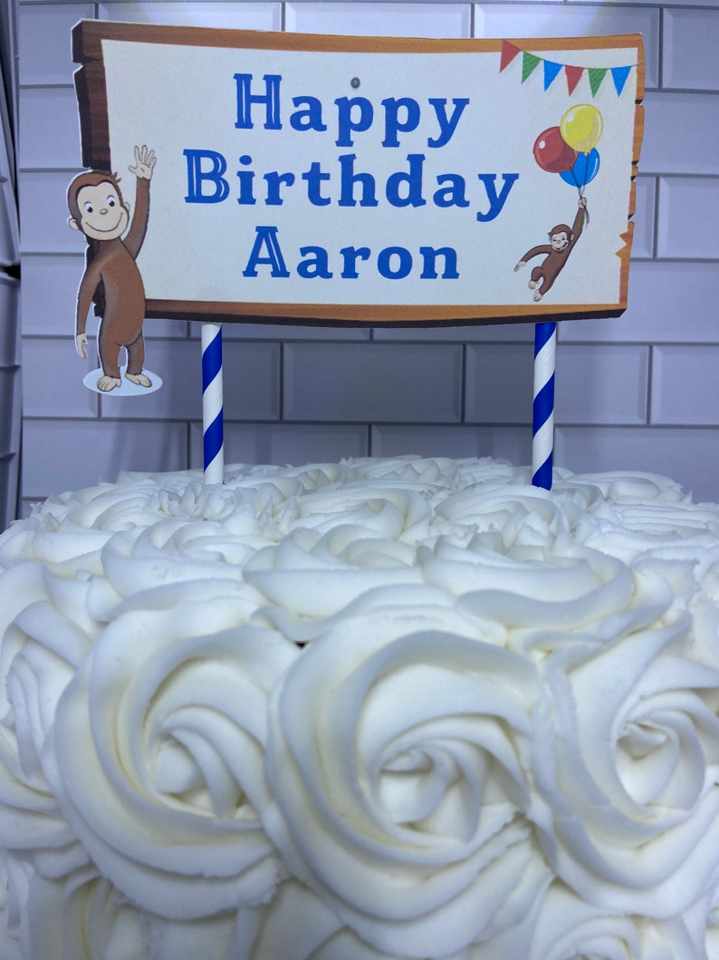 Curious George Cake Topper - Etsy