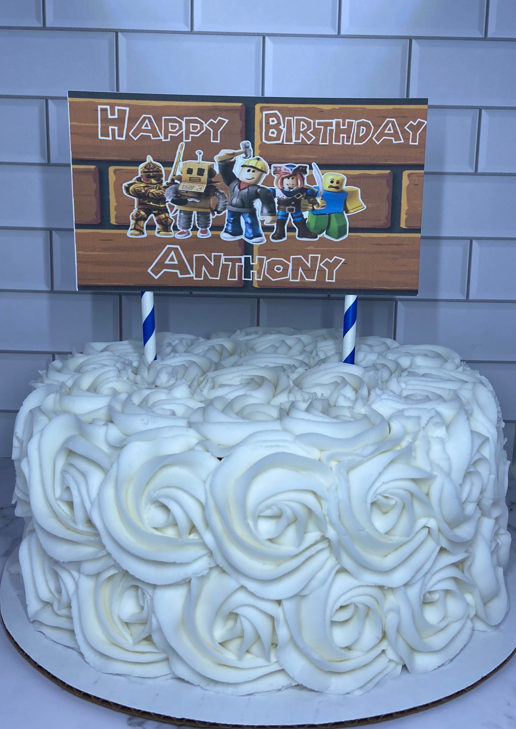Custom Roblox Cake Topper - Etsy