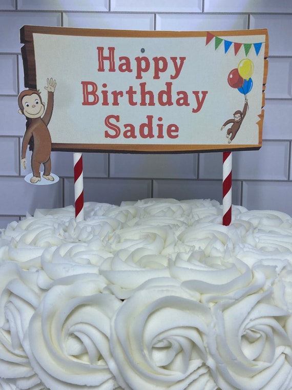 Curious George Cake Topper - Etsy