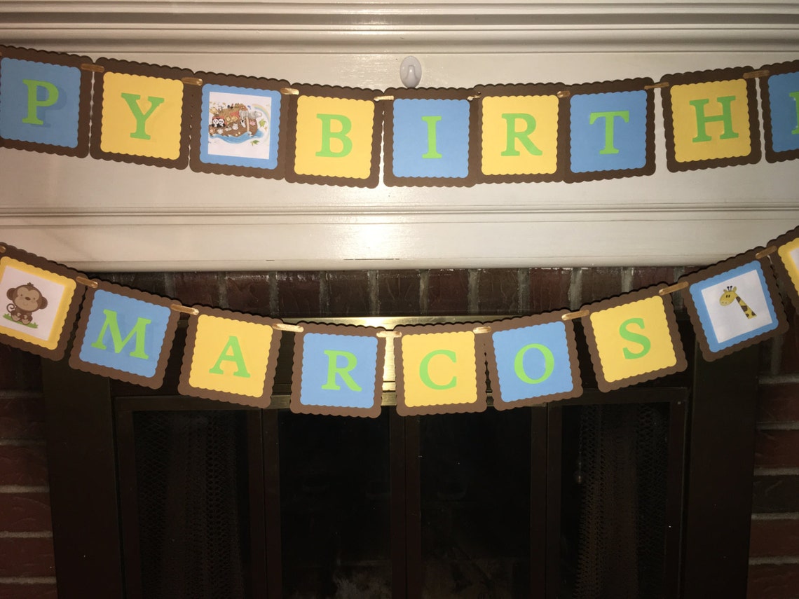 Happy Birthday Noah's Ark Theme - Etsy