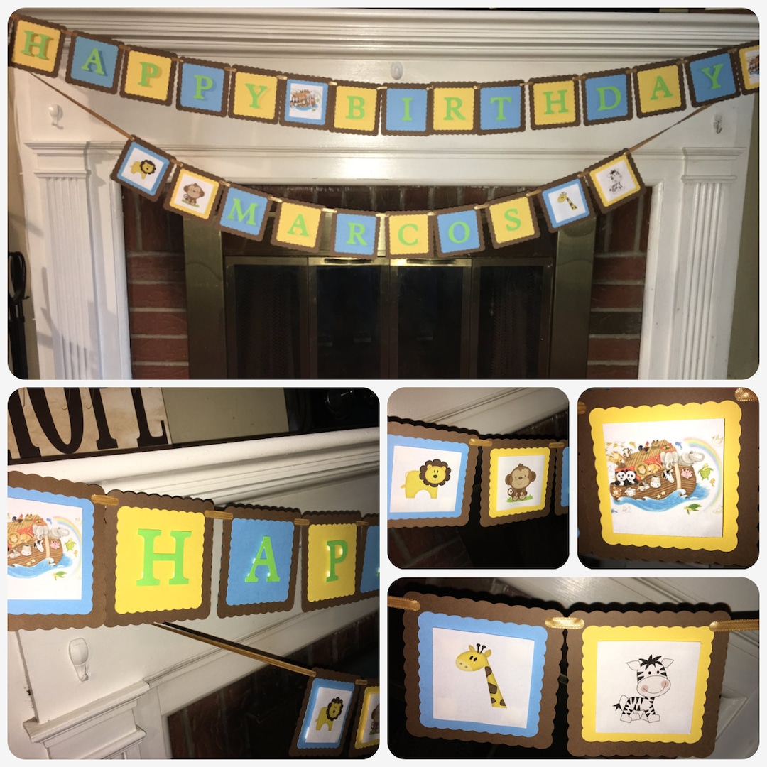 Happy Birthday - Noah's Ark Theme - Etsy