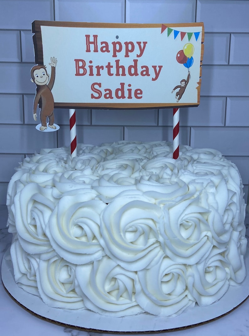 Curious George Cake Topper - Etsy