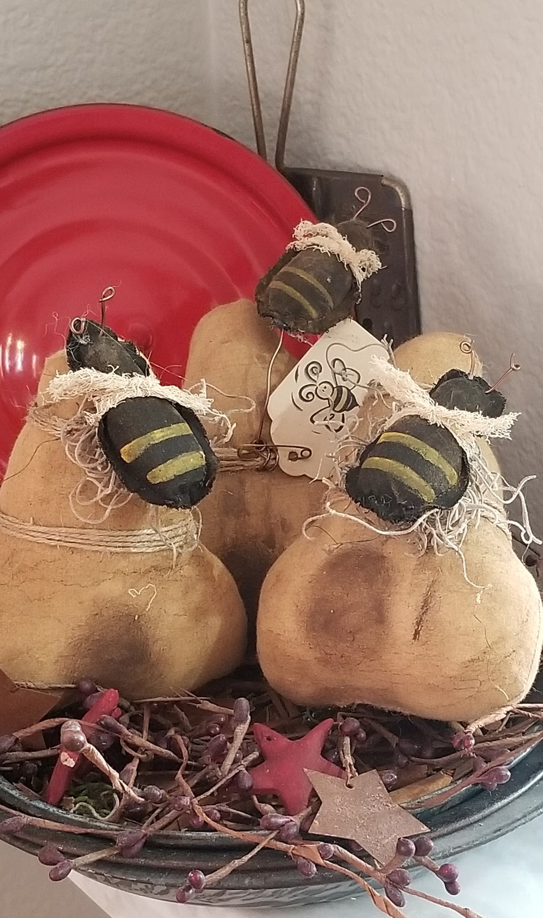 Primitive Bee Hives, Summer Decor, Bee Decor, Bees and Hives, OFG, FAPM ...