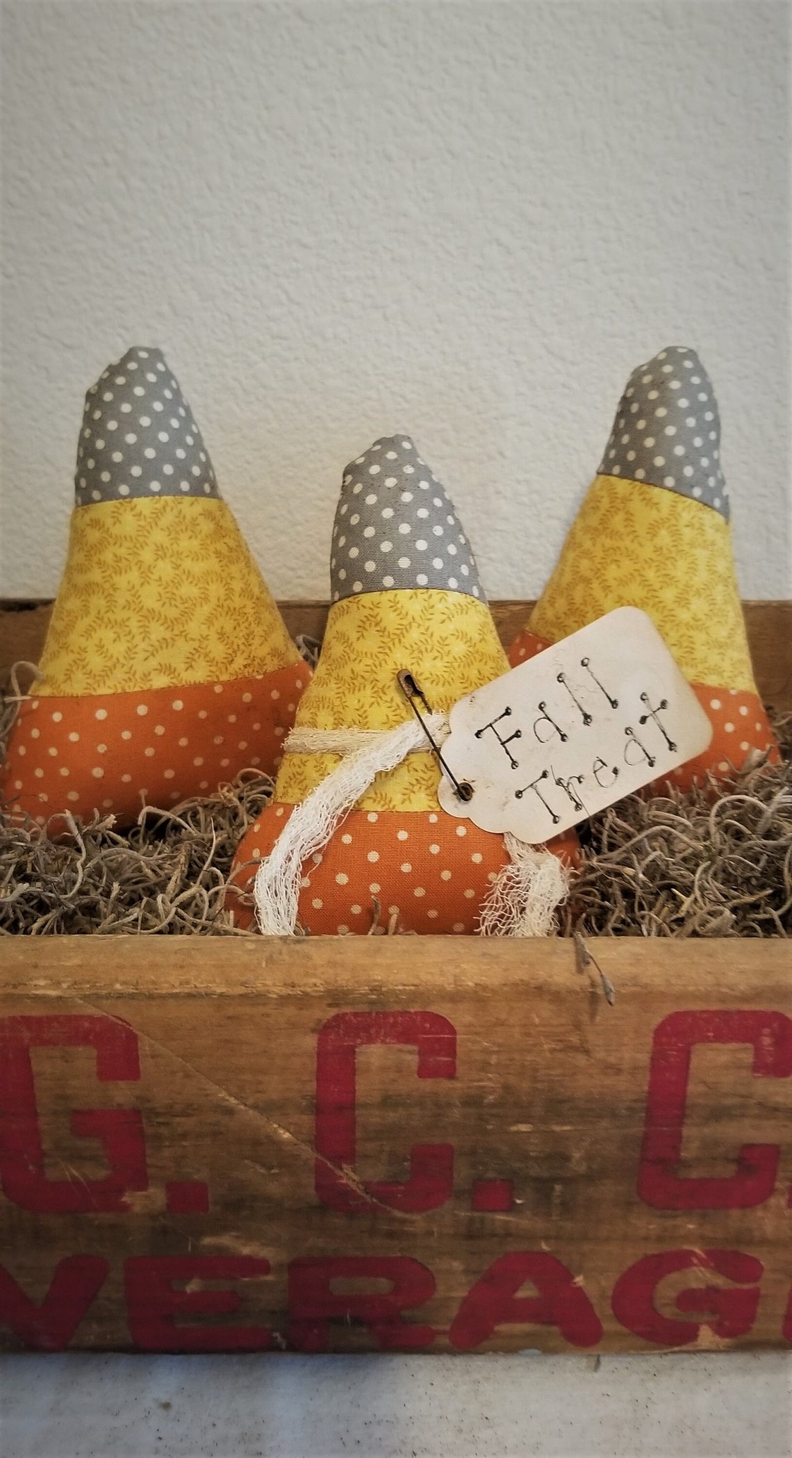 Mini primitive candy corn bowl fillers candy corn tucks Fall | Etsy