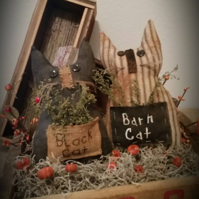 Primitive Black Cats - Etsy