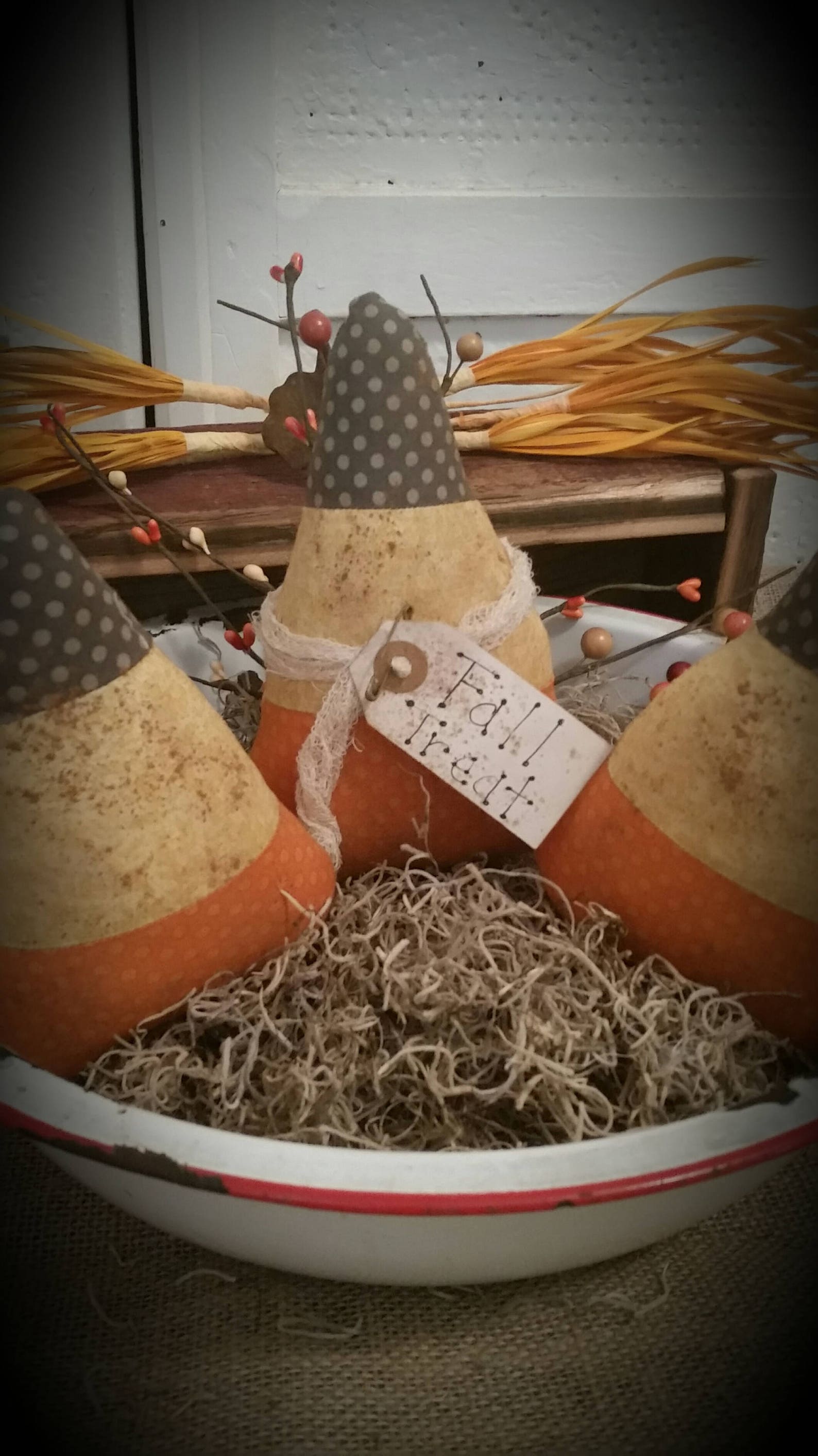 Mini primitive candy corn bowl fillers candy corn tucks Fall | Etsy