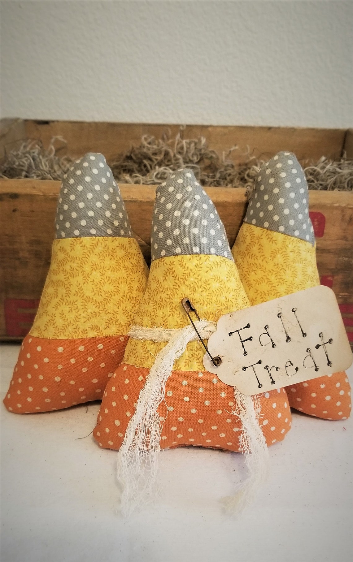 Mini primitive candy corn bowl fillers candy corn tucks Fall | Etsy