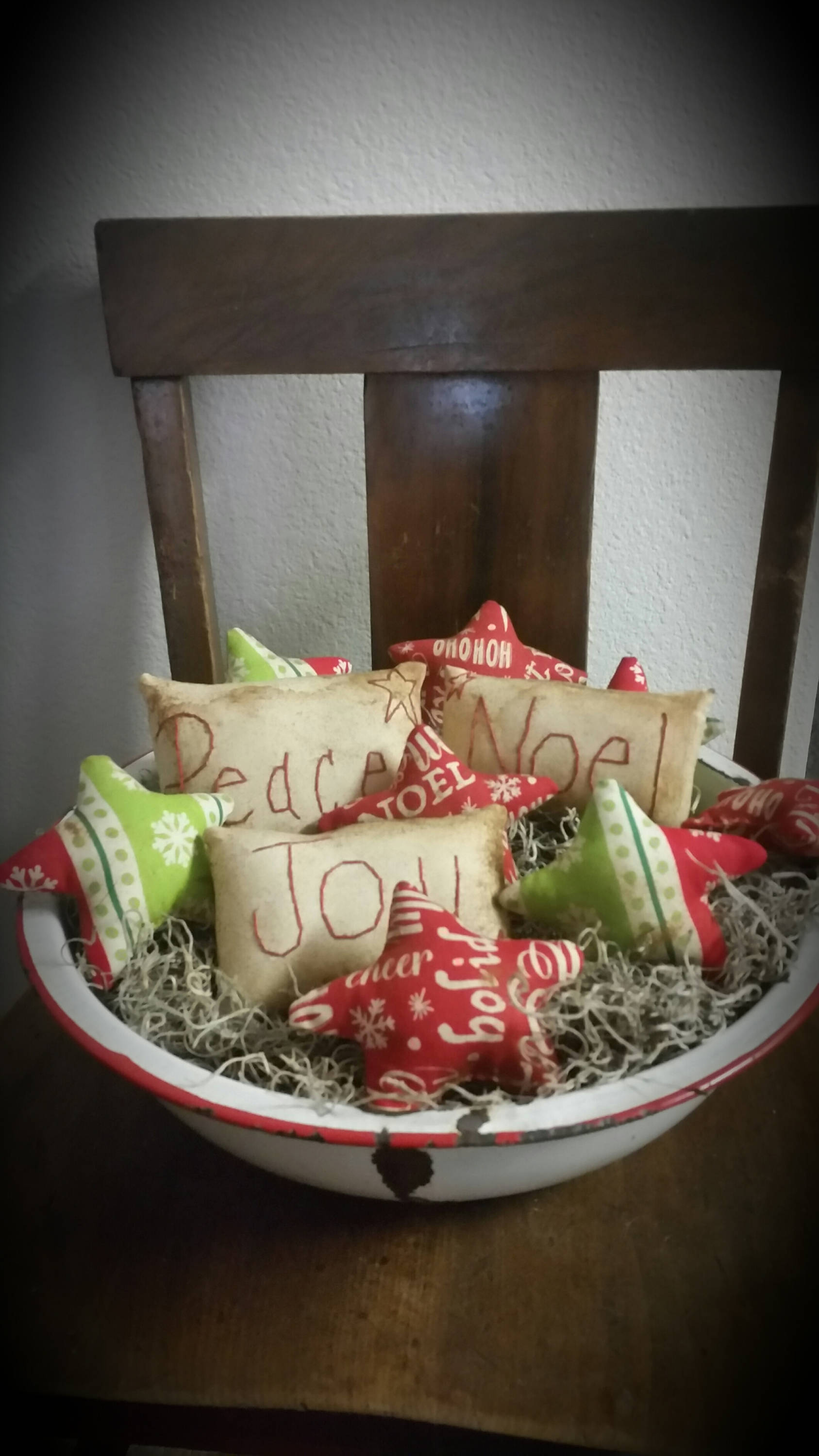 Primitive winter Christmas bowl fillers Christmas decor | Etsy