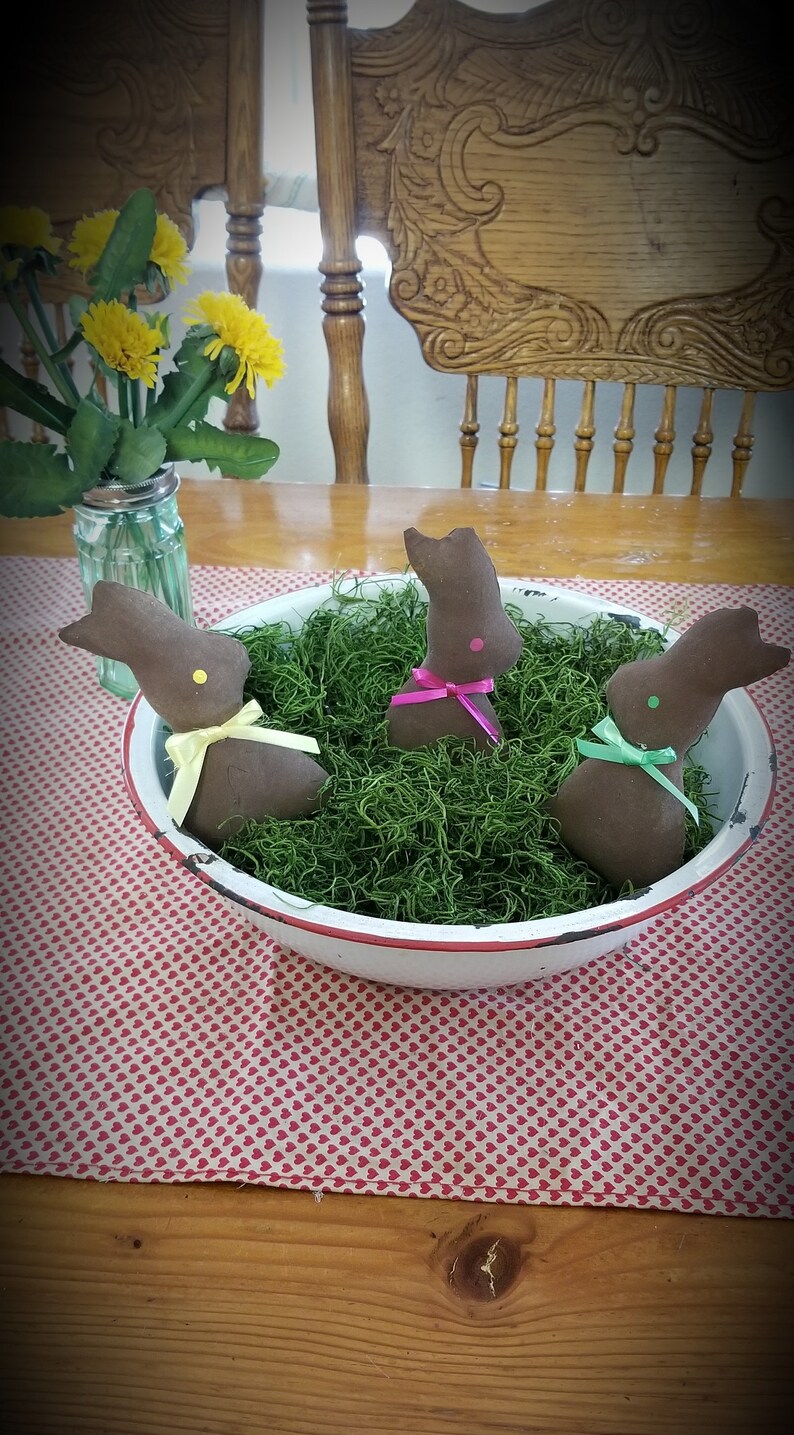 Primitive Chocolate Bunny Rabbit Bowl Fillers Chocolate Bunny - Etsy
