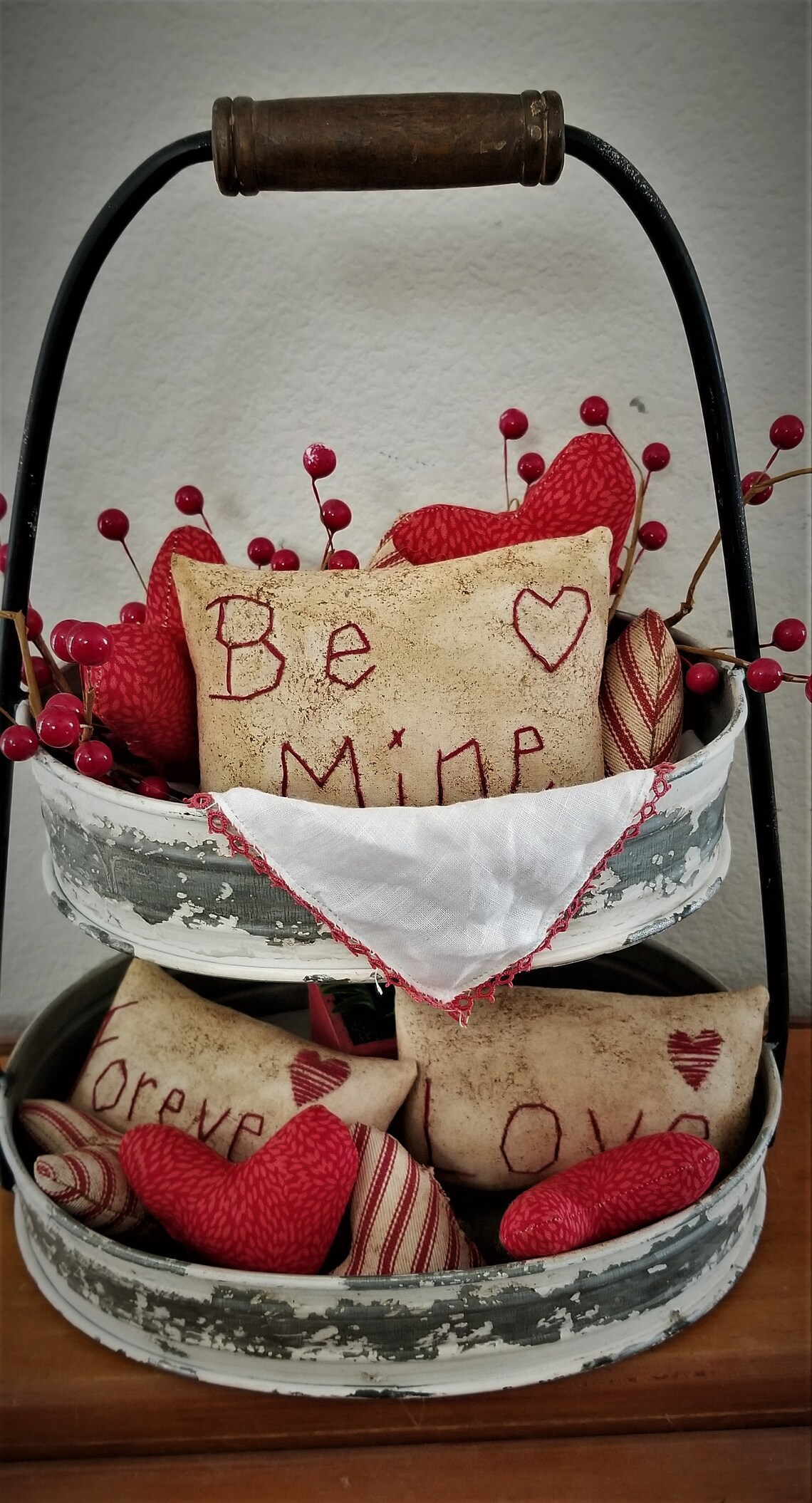 Primitive Valentine Pillow Tucks Heart Bowl Fillers | Etsy