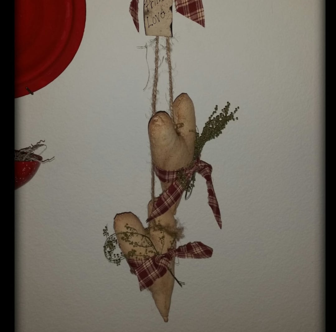 Primitive Heart Peg Hanger, Heart Hanger, Valentine Peg Hanger, OFG ...