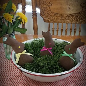 Primitive Chocolate Bunny Rabbit Bowl Fillers, Chocolate Bunny Tucks ...