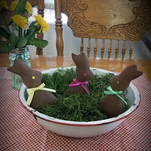 Primitive Chocolate Bunny Rabbit Bowl Fillers, Chocolate Bunny Tucks ...