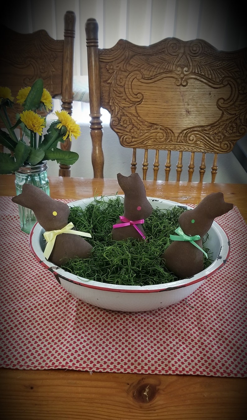 Primitive Chocolate Bunny Rabbit Bowl Fillers Chocolate Bunny - Etsy