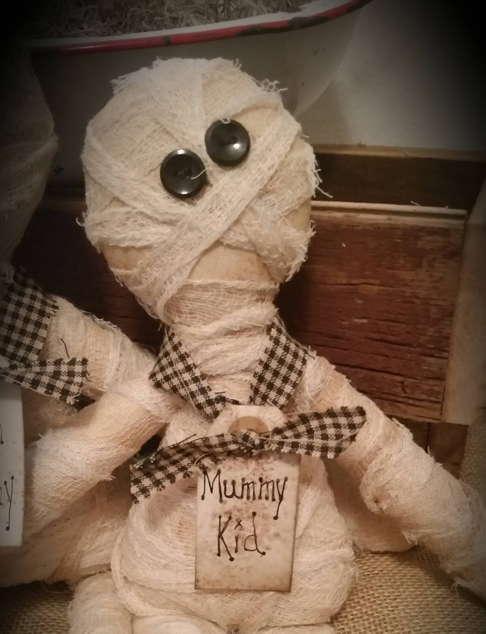 Primitive Mummy Baby Prim Halloween Decor Mummy Rag Doll - Etsy