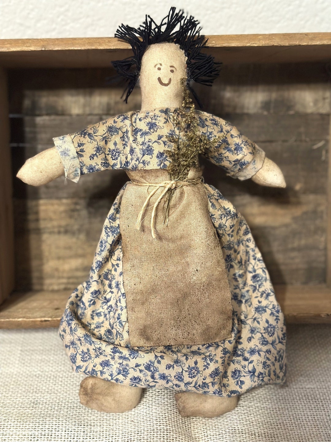 Primitive Fall Doll, Fall Doll, Prim Doll, Autumn Doll, FAPM, Shelf ...