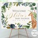 Giraffe Baby Shower Welcome Sign, Baby Welcome Sign, Giraffe Baby ...