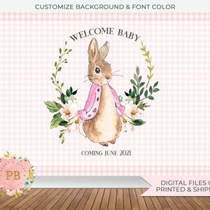 Peter Rabbit Backdrop, Birthday Backdrop, First Birthday, Baby Shower ...