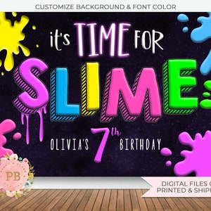 Slime Backdrop, Slime Facotry Backdrop for Birthday, Birthday Backdrop ...