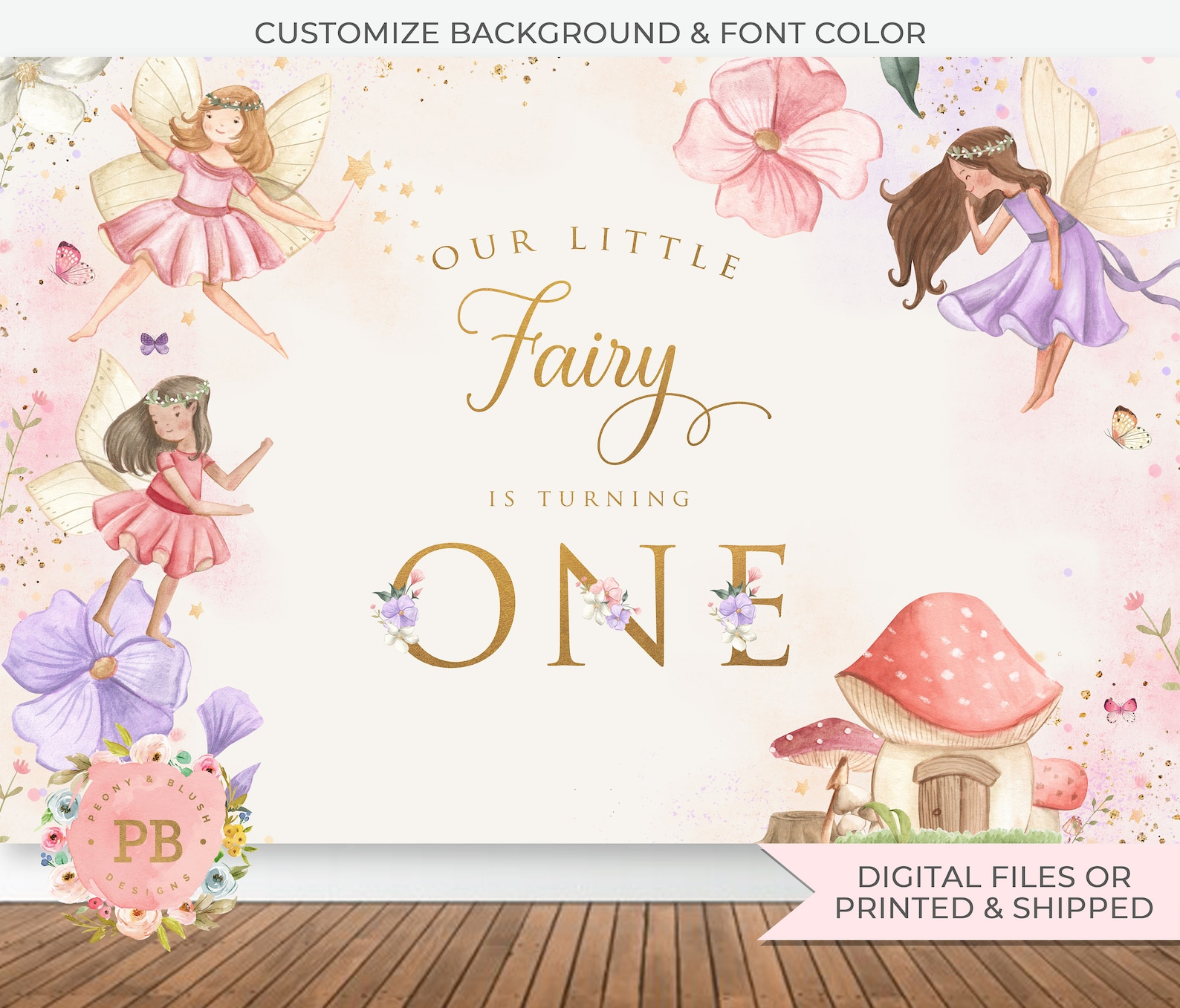 Fairy Birthday Backdrop Fairy Garden Party Backdrop - Etsy