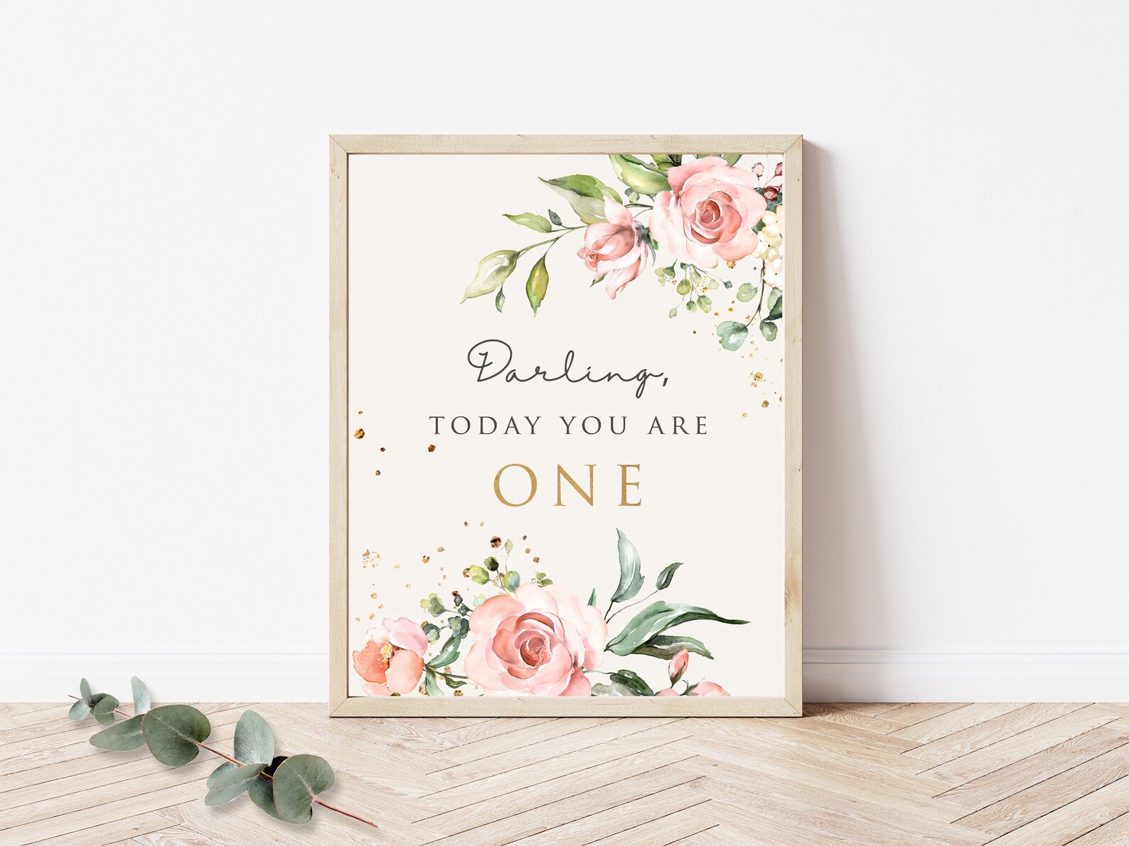 First Birthday Sign 1st Birthday Party Sign Flowers Pink and - Etsy