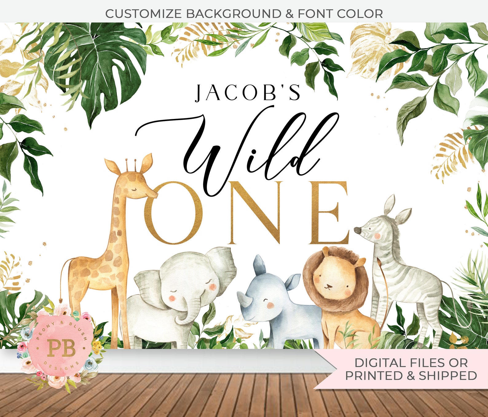 Safari Backdrop Jungle Backdrop Safari Party Wild One Boy - Etsy