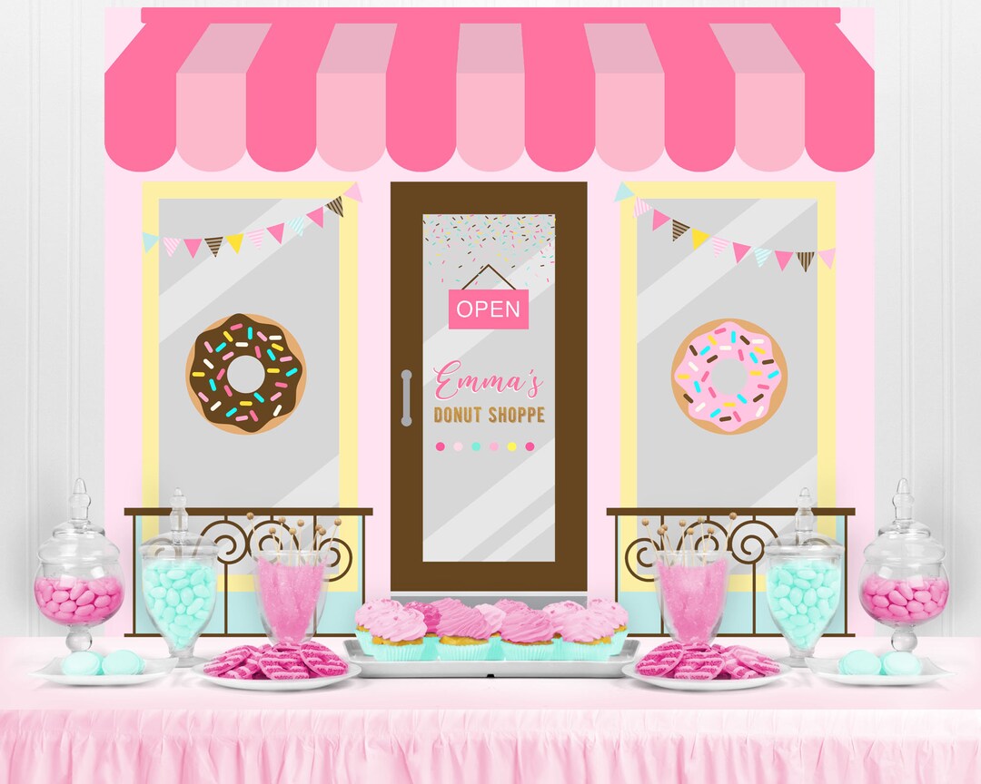 Donut Backdrop, Donut Party, Donut Grow Up, Birthday Backdrop, Party ...