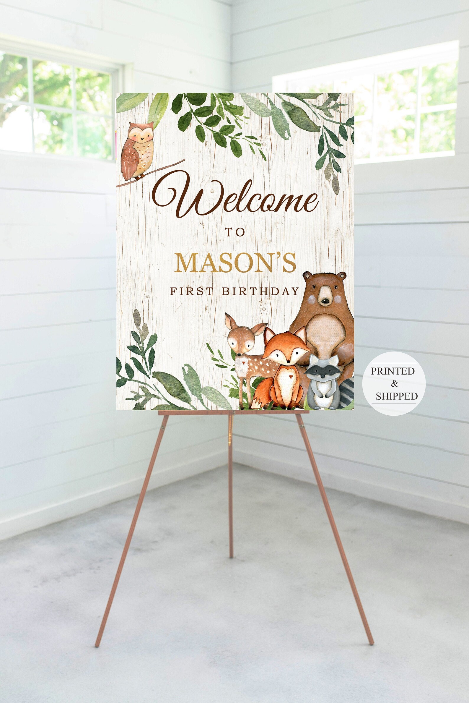 Woodland Birthday Welcome Sign Welcome Sign Baby Shower - Etsy
