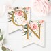 Blush Pink Floral Bunting Floral DIY Banner Template Boho | Etsy