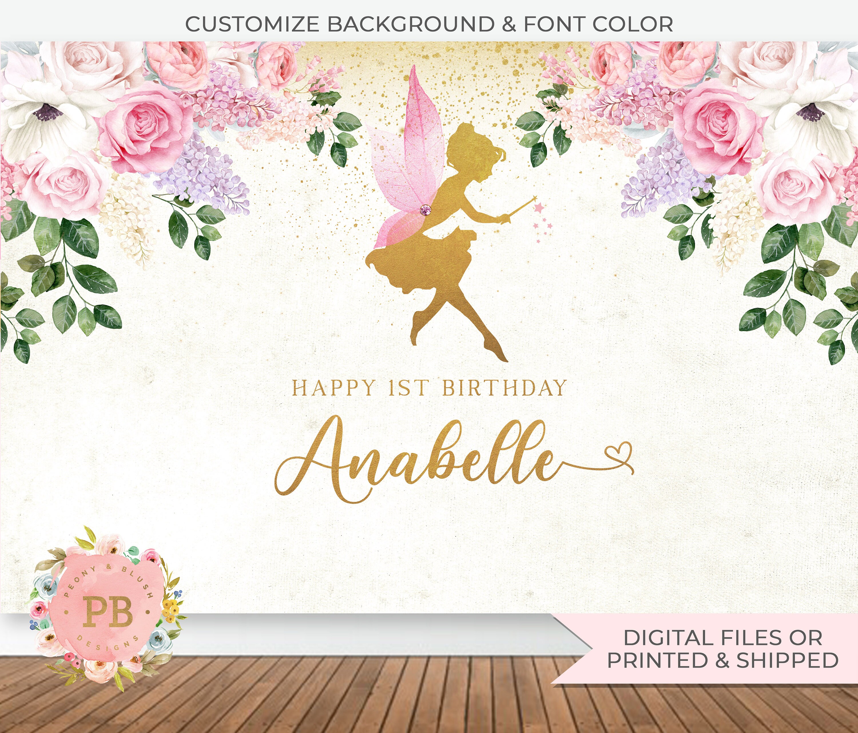 Fairy Birthday Backdrop Butterfly Birthday Baby Shower | Etsy