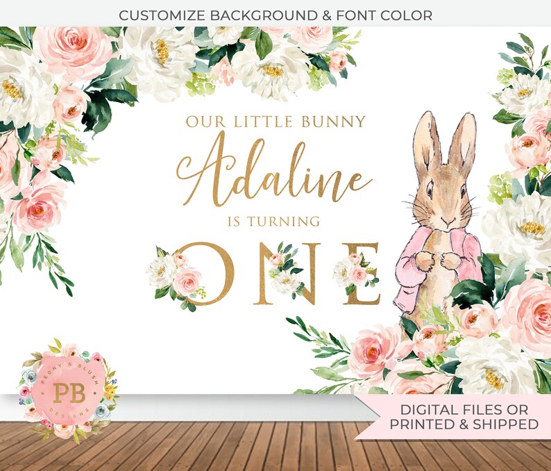 Peter Rabbit Backdrop Birthday Backdrop Girl First Birthday - Etsy